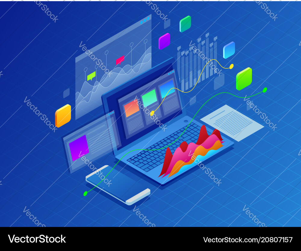 Concept business strategy of data Royalty Free Vector Image