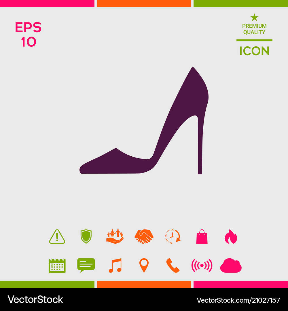 Elegant women shoe Royalty Free Vector Image - VectorStock