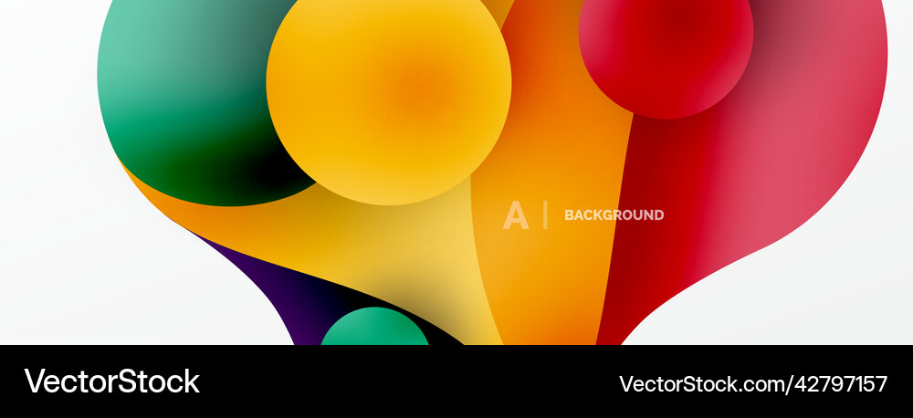 Flowing geometric shapes minimalist abstract Vector Image
