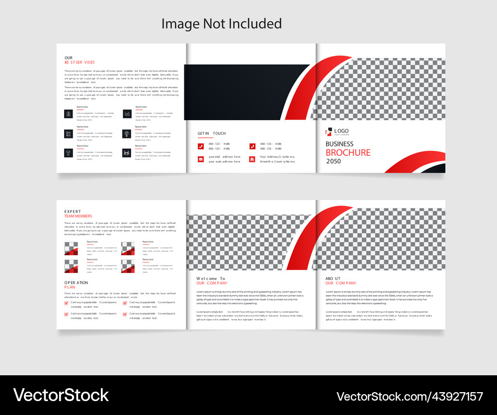 Tri fold square business brochure and corporate de