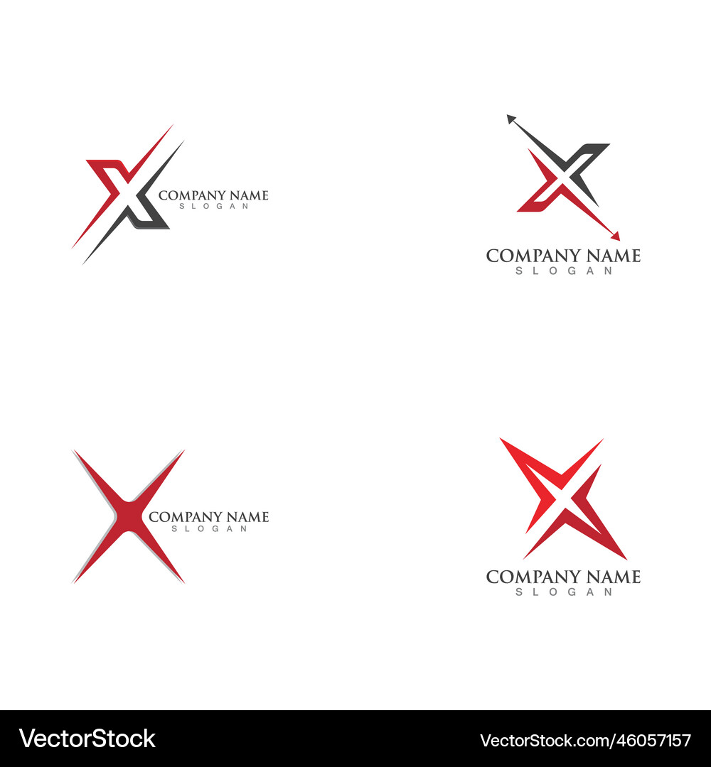 X letter logo template icon design Royalty Free Vector Image