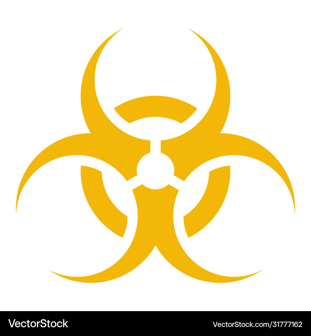 Biohazard warning symbol medicaments poison Vector Image