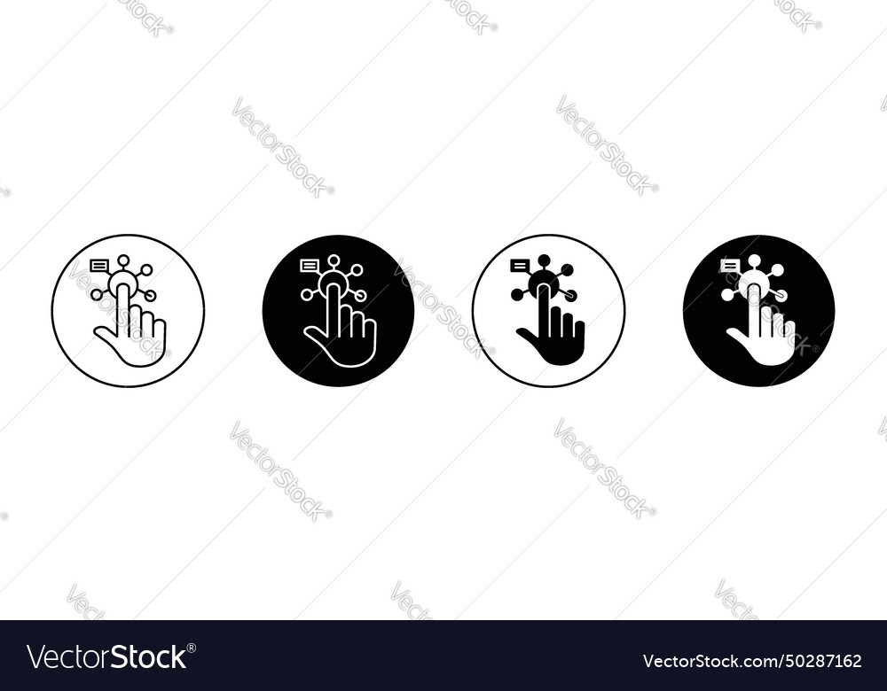 Interactivity icon Royalty Free Vector Image - VectorStock