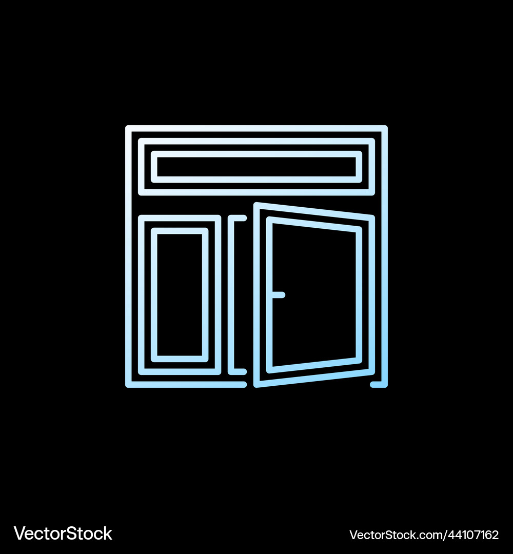 Open window concept colorful icon in line Vector Image