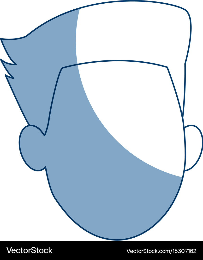 Profile man male cartoon faceless image Royalty Free Vector
