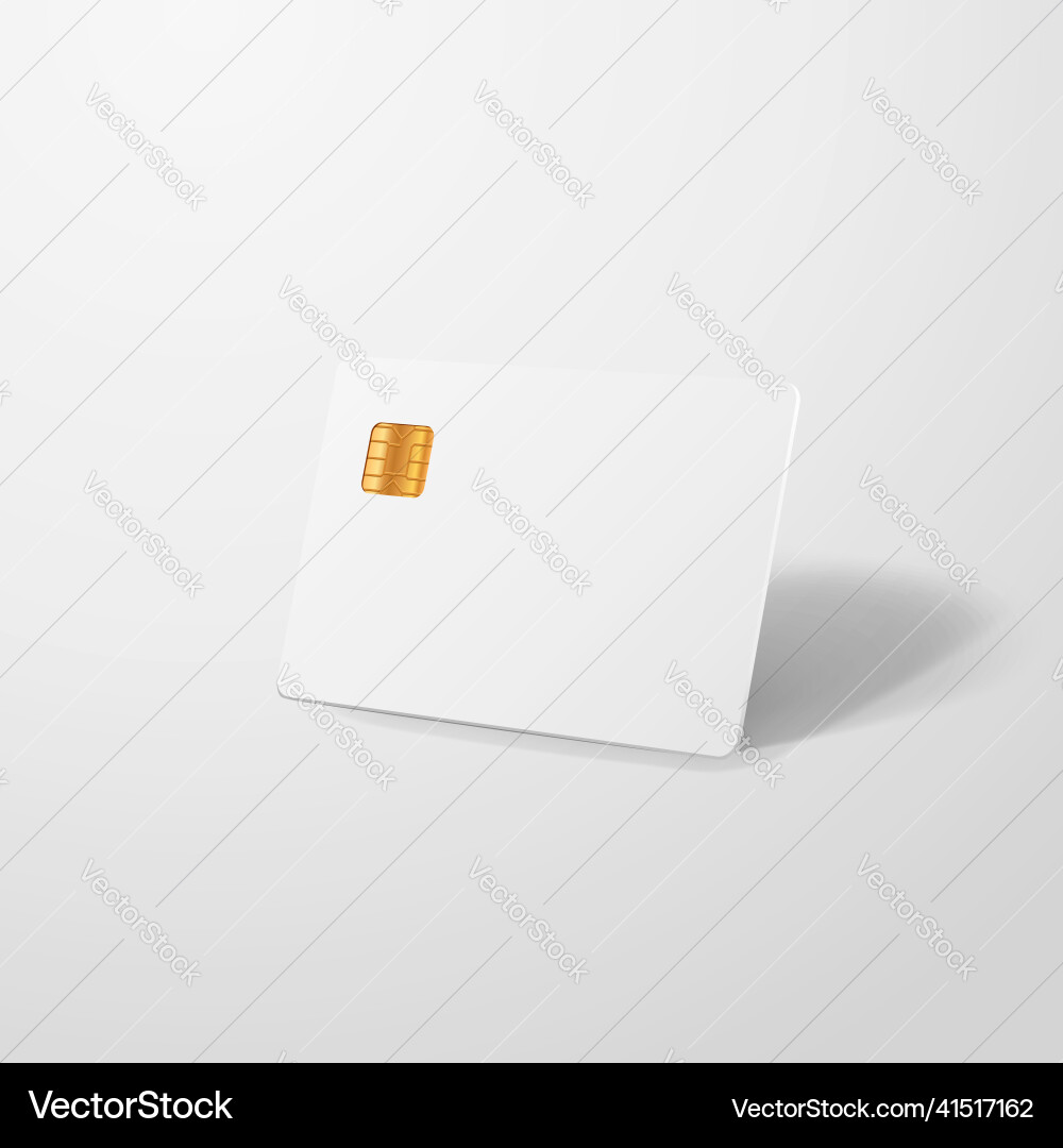 Realistic blank plastic credit card bank Vector Image