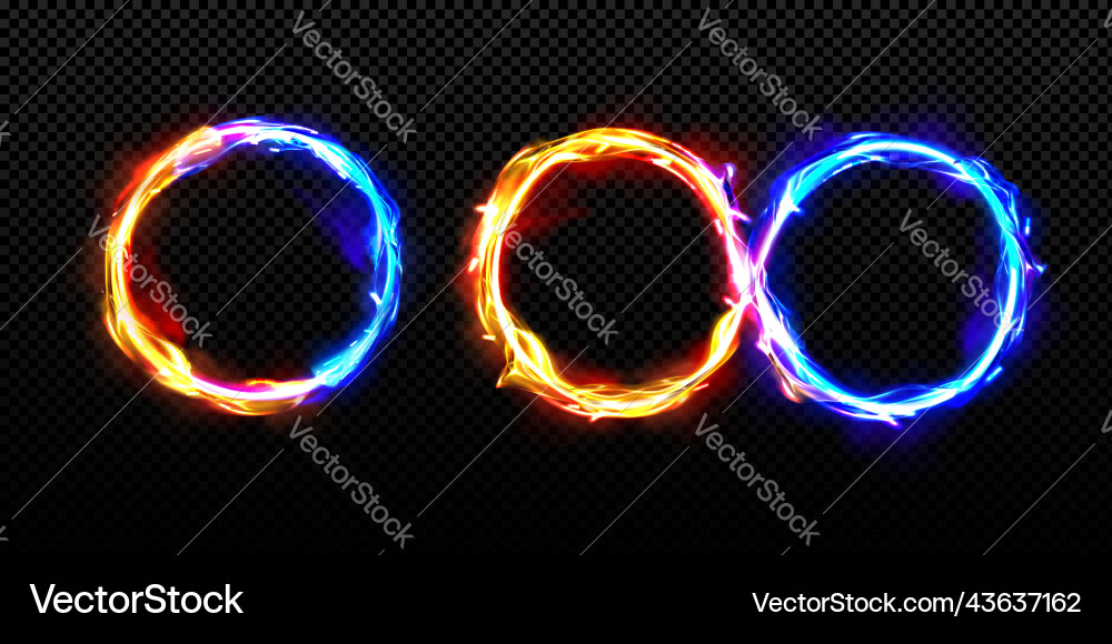 Ring and infinity symbol from fire and ice energy Vector Image