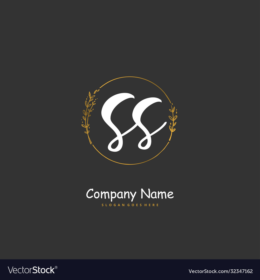 S ss initial handwriting and signature logo Vector Image