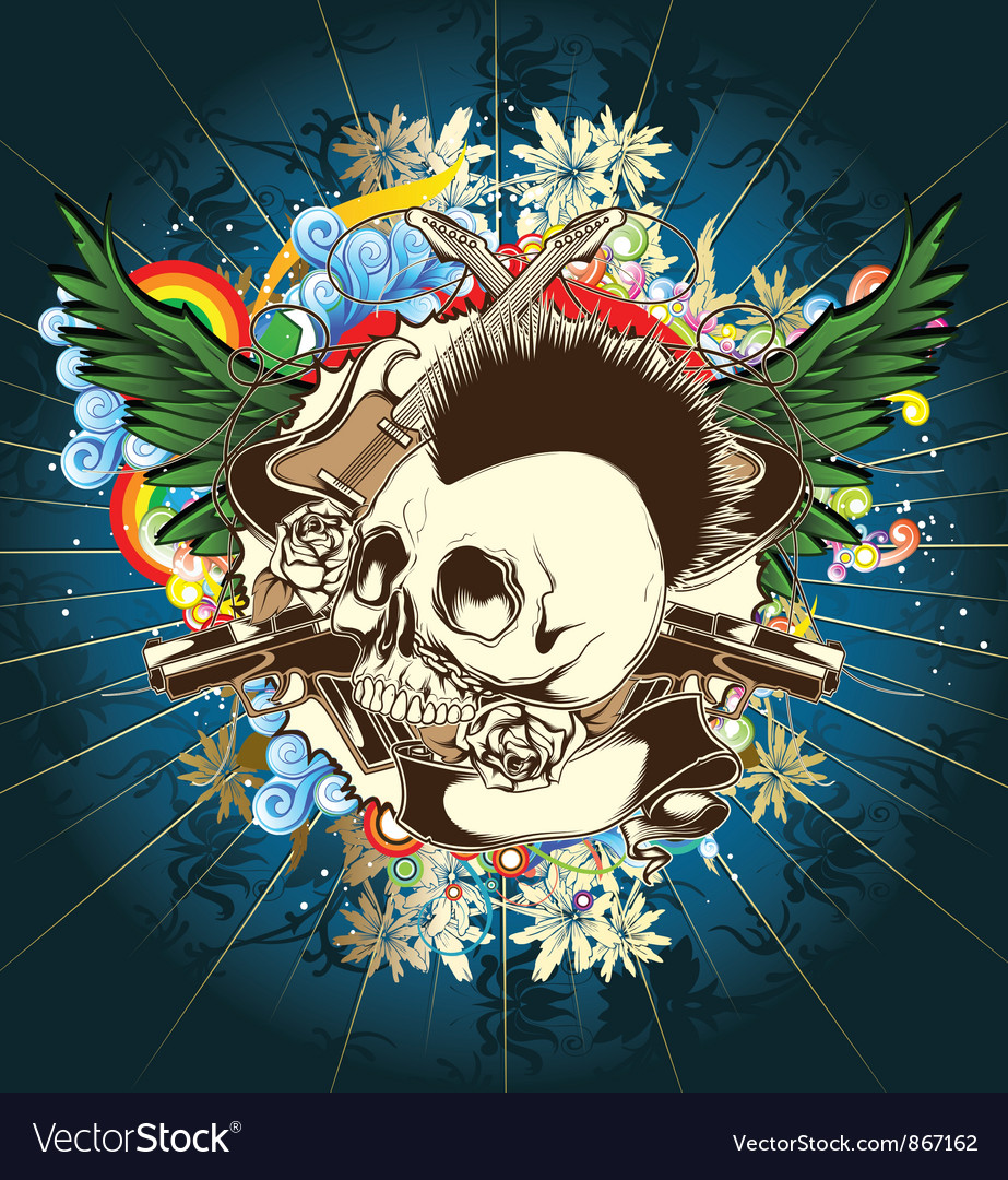 Skull background Royalty Free Vector Image - VectorStock