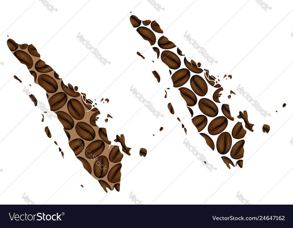 Sumatra Coffee Map Royalty Free Vector Image - VectorStock
