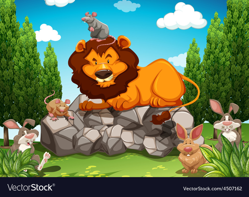 Lion And The Mouse Clipart