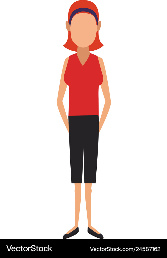Woman faceless cartoon Royalty Free Vector Image