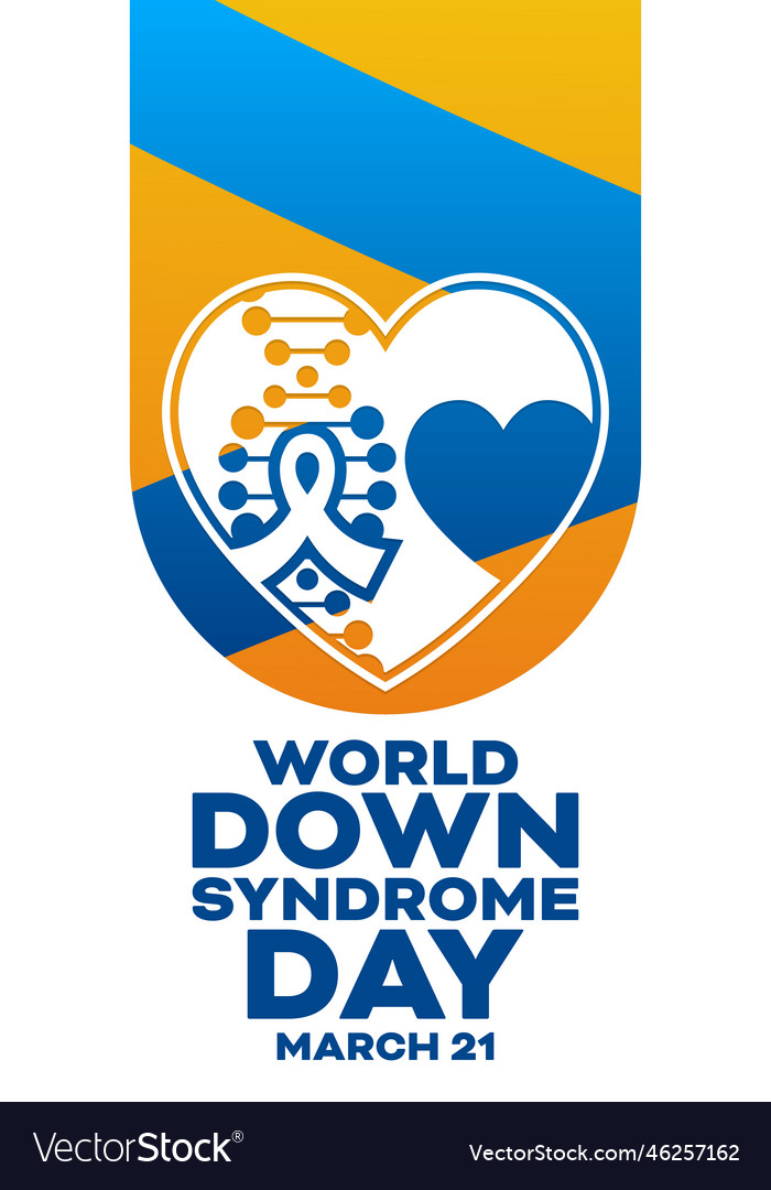 World down syndrome day march 21 Royalty Free Vector Image
