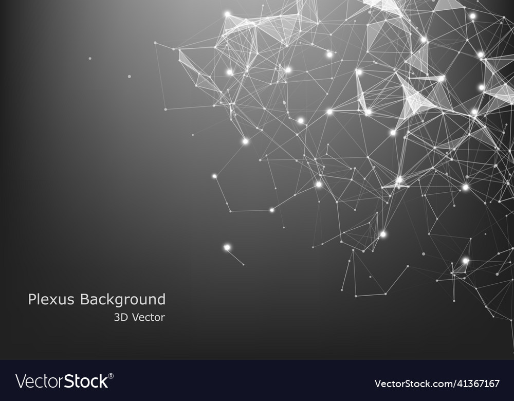 Abstract particles and lines plexus effect Vector Image