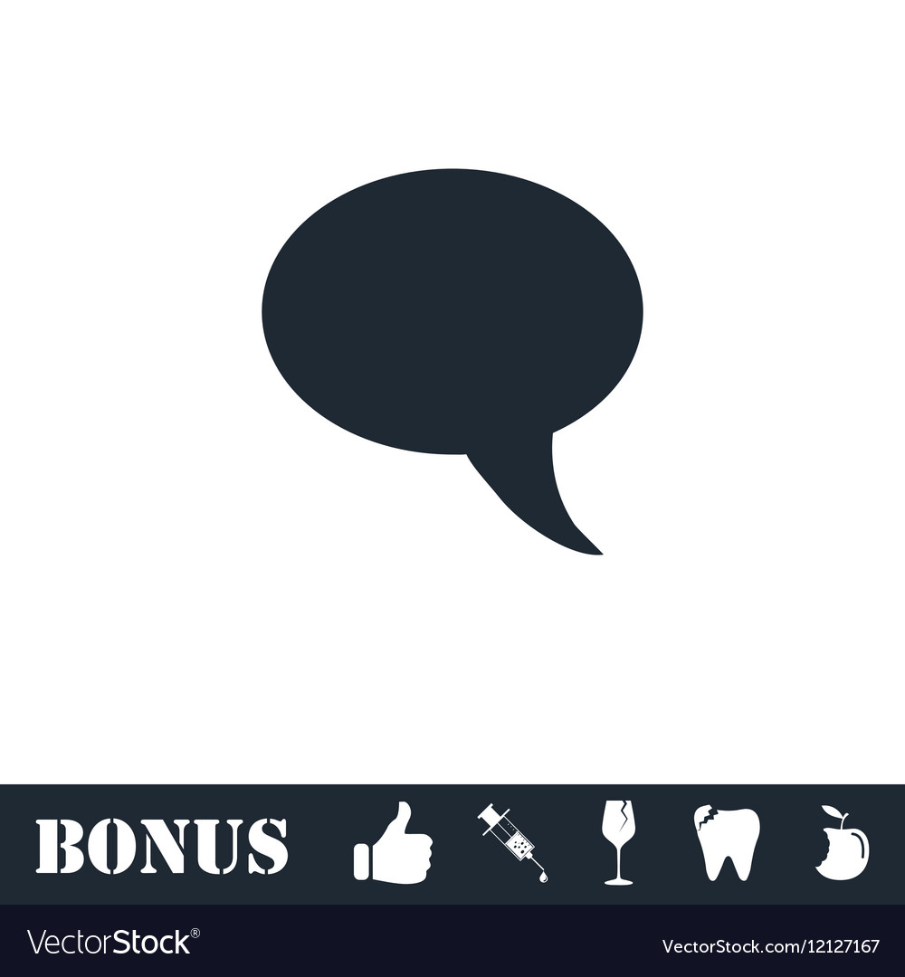 Bubble icon flat Royalty Free Vector Image - VectorStock