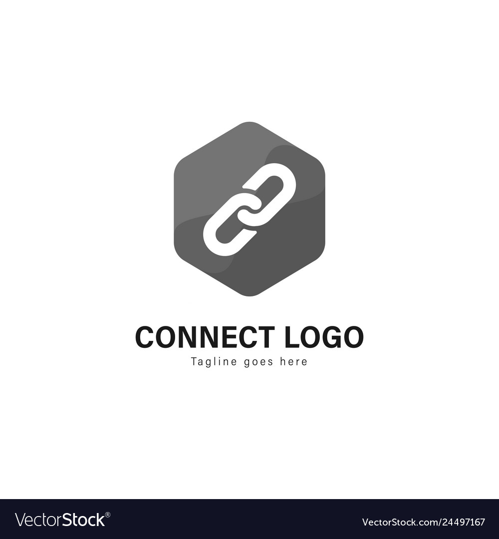 Connect logo template design Royalty Free Vector Image