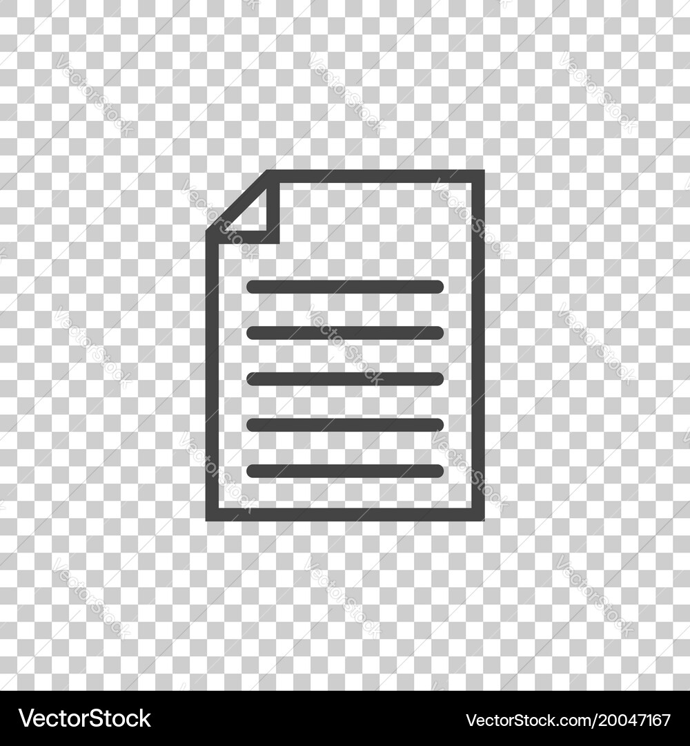 Document icon flat isolated documents symbol Vector Image