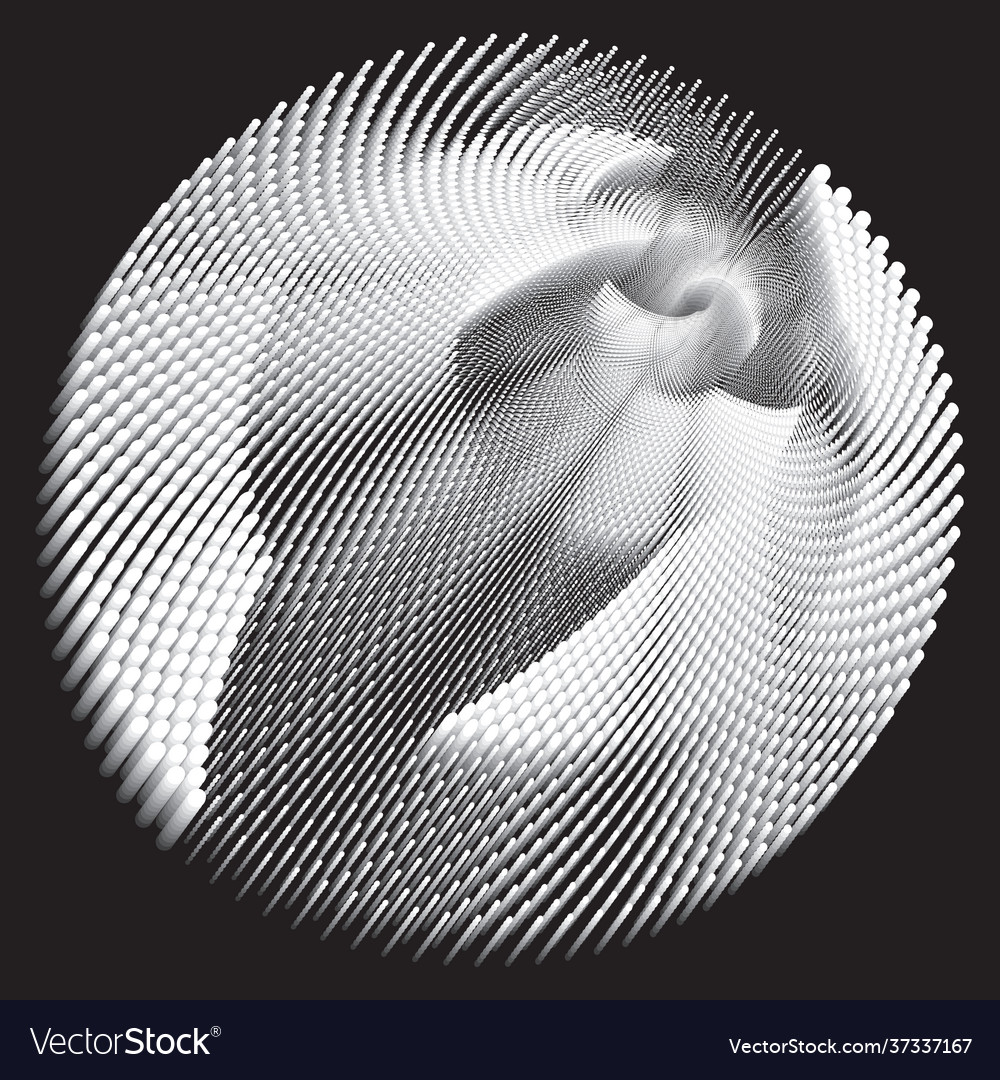 Dotted halftone spiral pattern or texture Vector Image