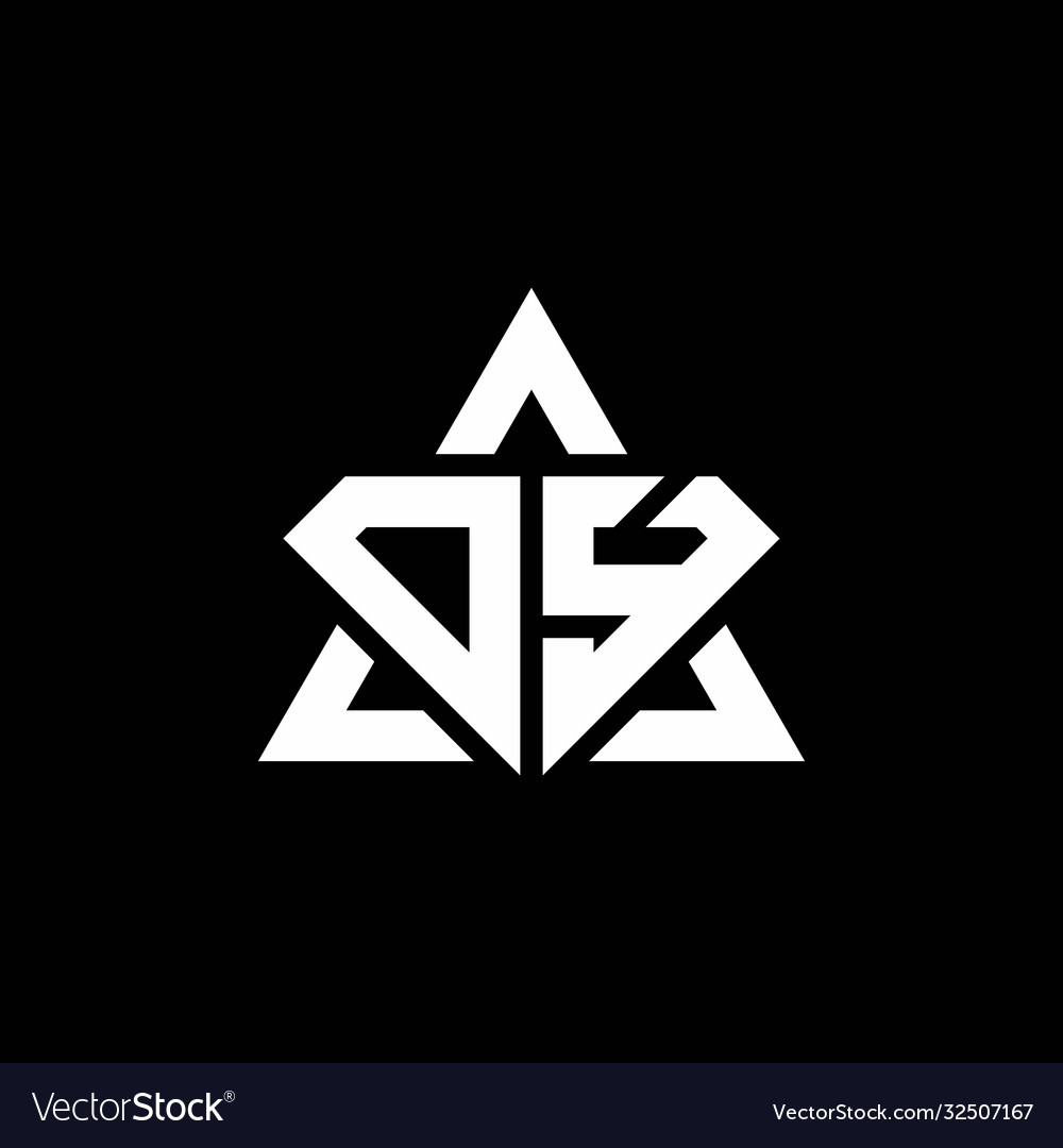 Dy monogram logo with diamond shape and triangle Vector Image