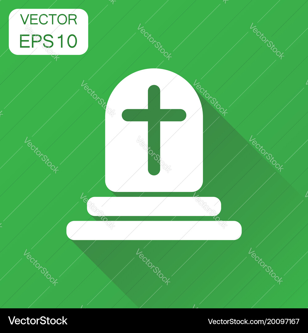 Halloween grave icon business concept gravestone Vector Image