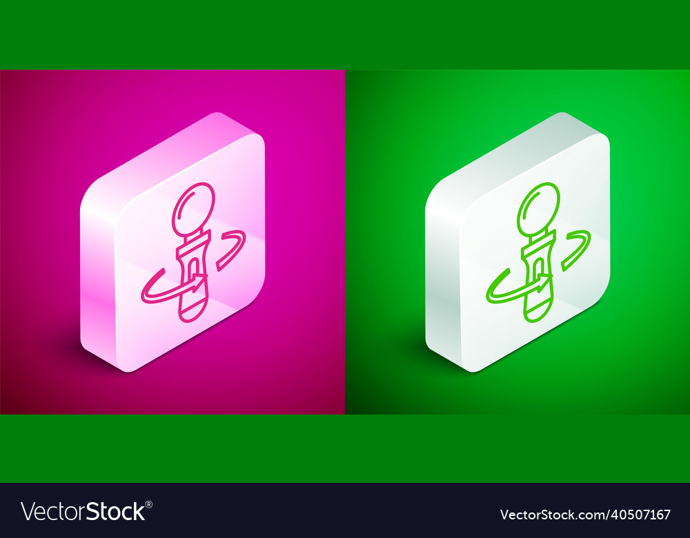 Isometric line vr controller game icon isolated Vector Image Isometric line vr controller game icon isolated Vector Image