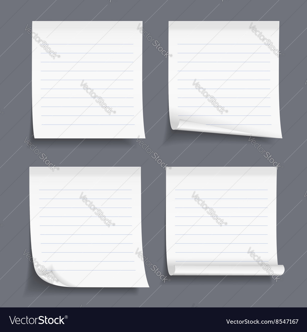 Lined sticky notes Royalty Free Vector Image - VectorStock