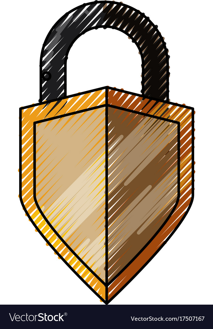 Padlock security symbol Royalty Free Vector Image