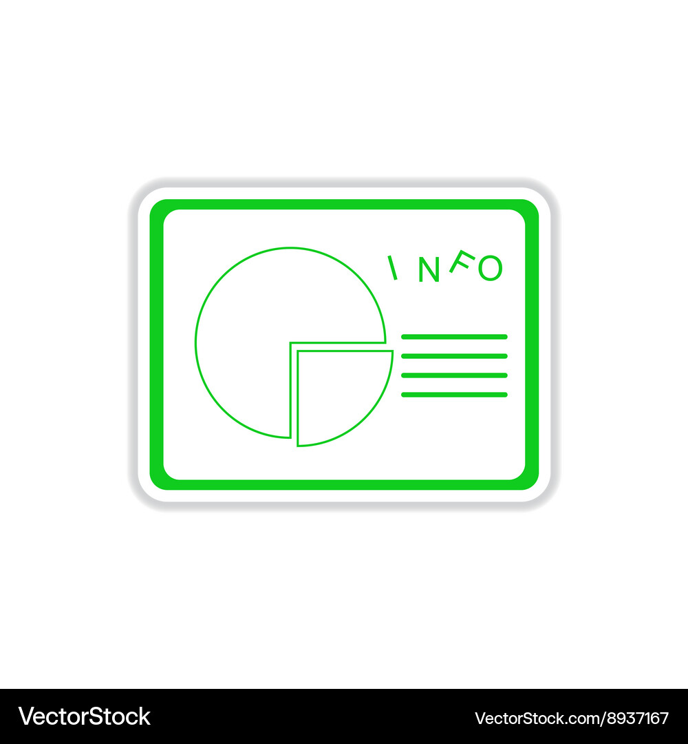 Paper sticker on white background presentation Vector Image