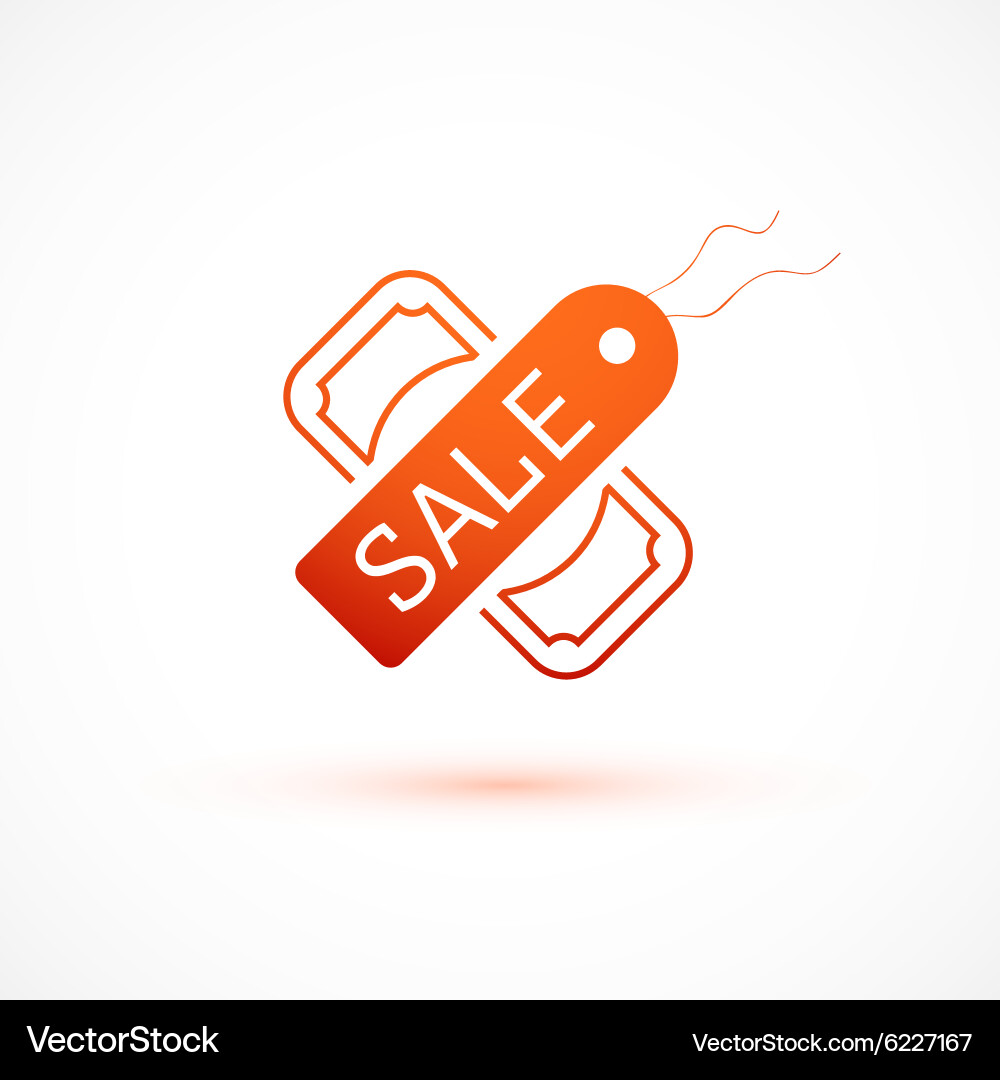 Sale symbol tag and dollar icon Royalty Free Vector Image