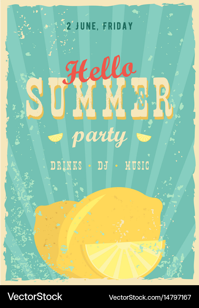 Summer Poster Background Royalty Free Vector Image