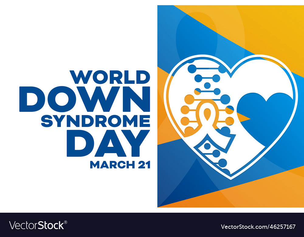 World down syndrome day march 21 Royalty Free Vector Image