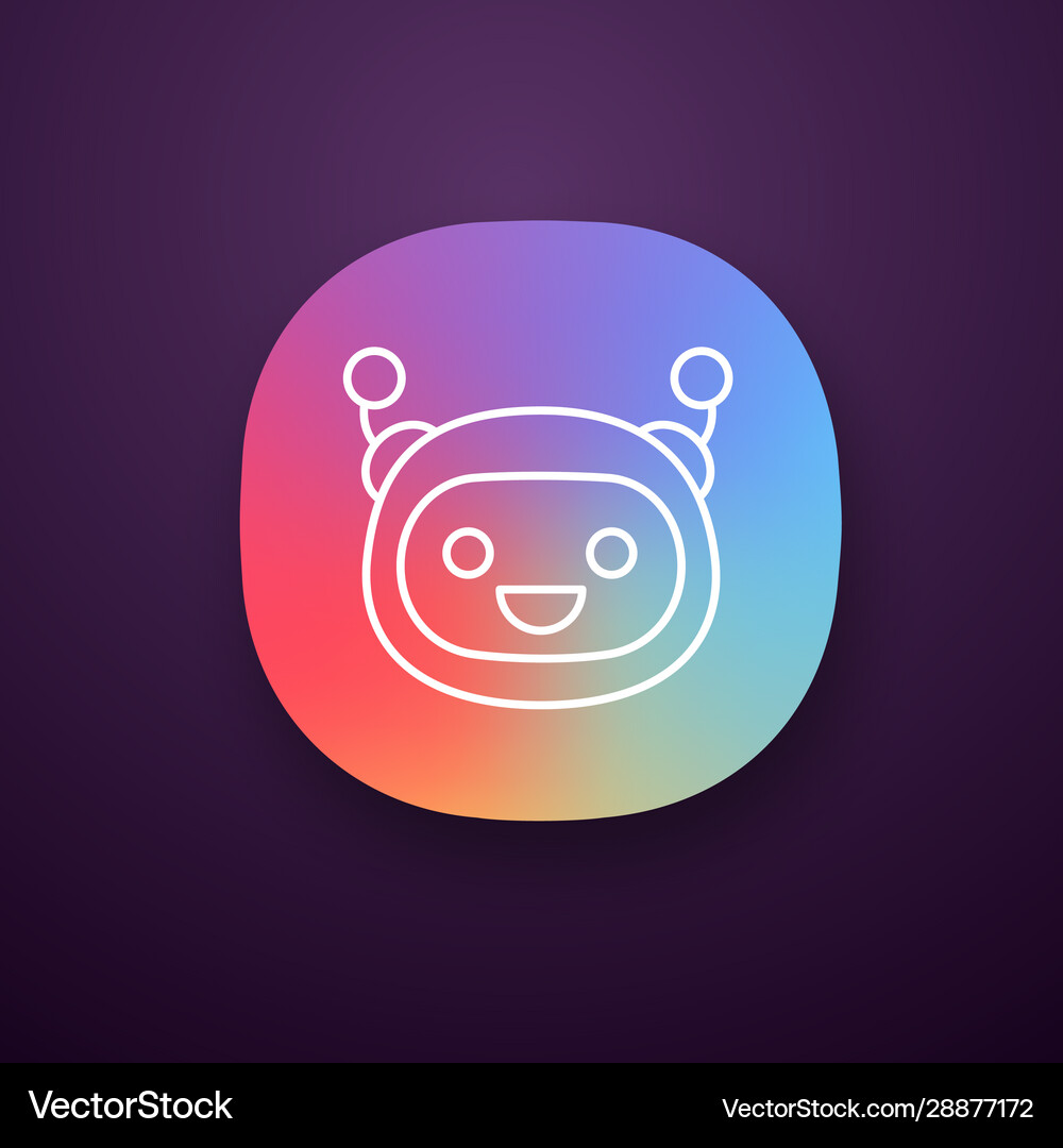 Chatbot app icon Royalty Free Vector Image - VectorStock