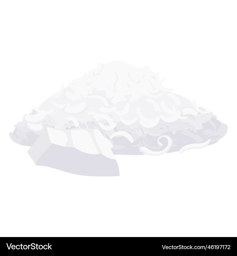 Coconut flakes a small pile products Royalty Free Vector