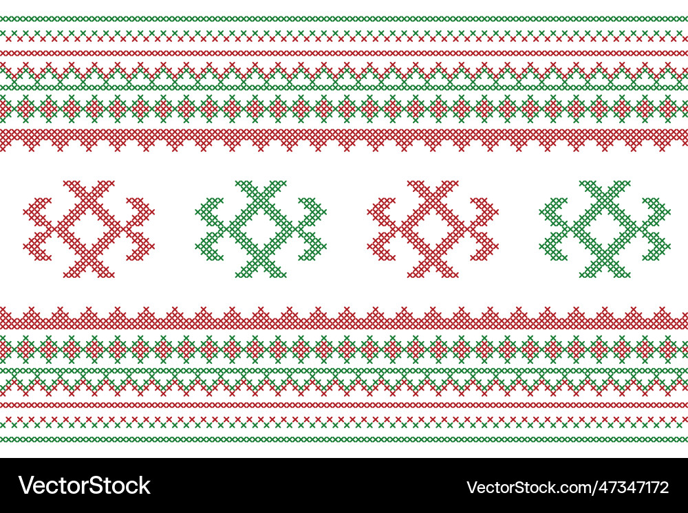 Ethnic balkan seamless pattern south and east Vector Image