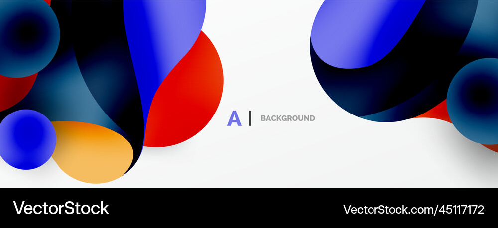 Geometric round shapes and circles abstract Vector Image