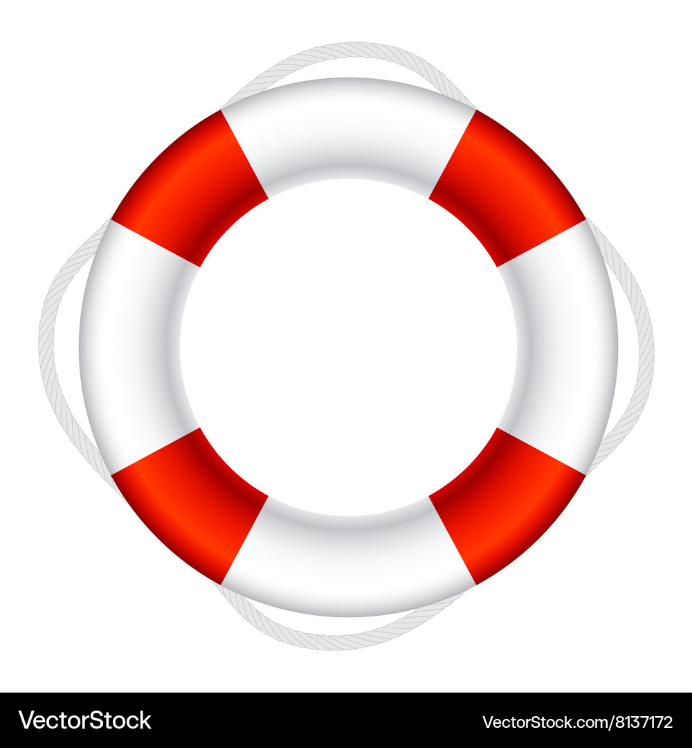 Lifebuoy sign symbol Royalty Free Vector Image