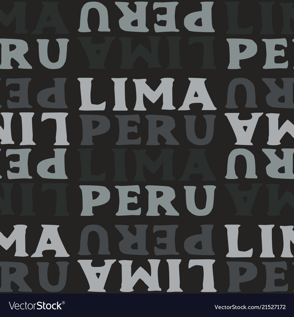 Lima peru seamless pattern Royalty Free Vector Image