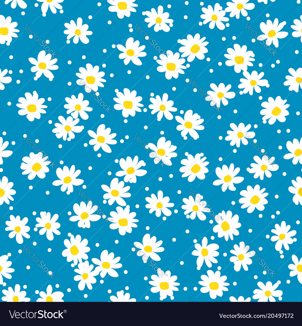 Retro Daisy Pattern Royalty Free Vector Image - VectorStock
