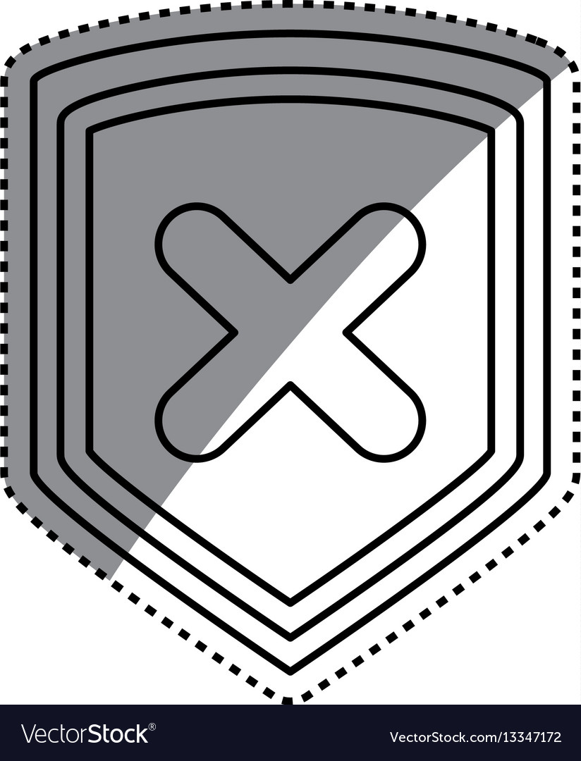 Shield security symbol Royalty Free Vector Image