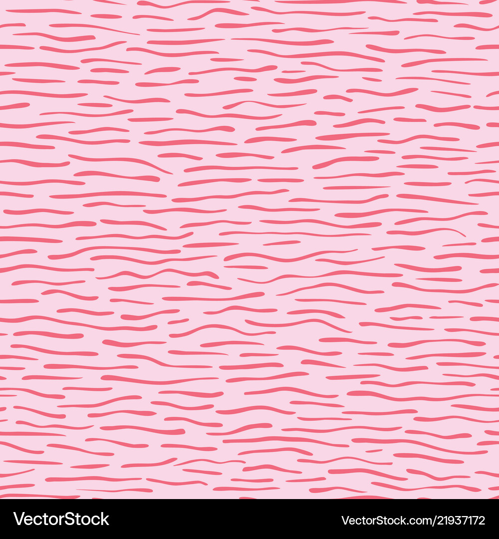 Waves lines texture seamless pattern pink Vector Image