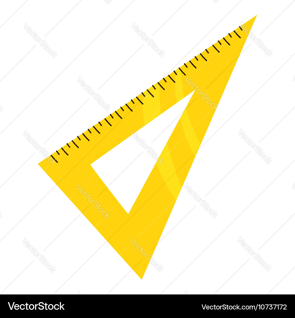 Wooden triangle icon cartoon style Royalty Free Vector Image
