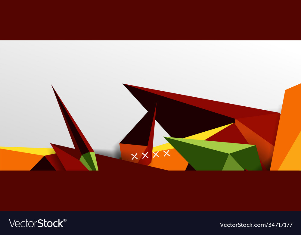 3d low poly abstract shape background Royalty Free Vector