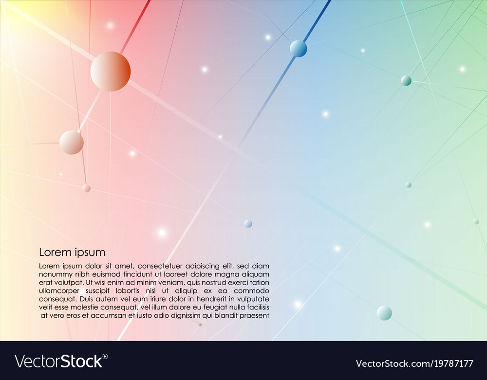 Abstract background with colorful dots and lines Vector Image