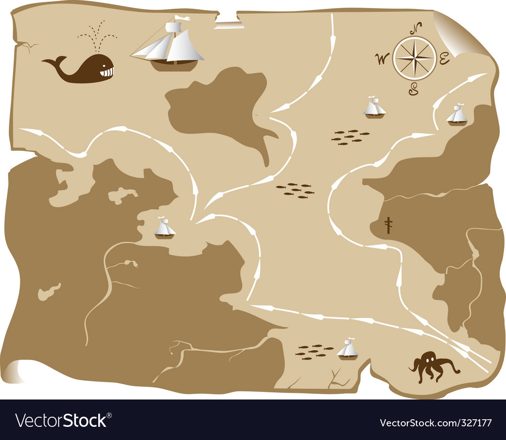 Ancient map Royalty Free Vector Image - VectorStock