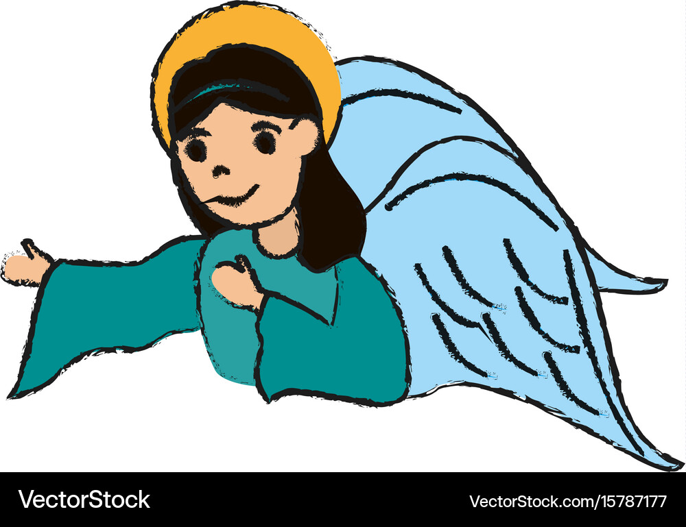 Angel cute cartoon icon image Royalty Free Vector Image