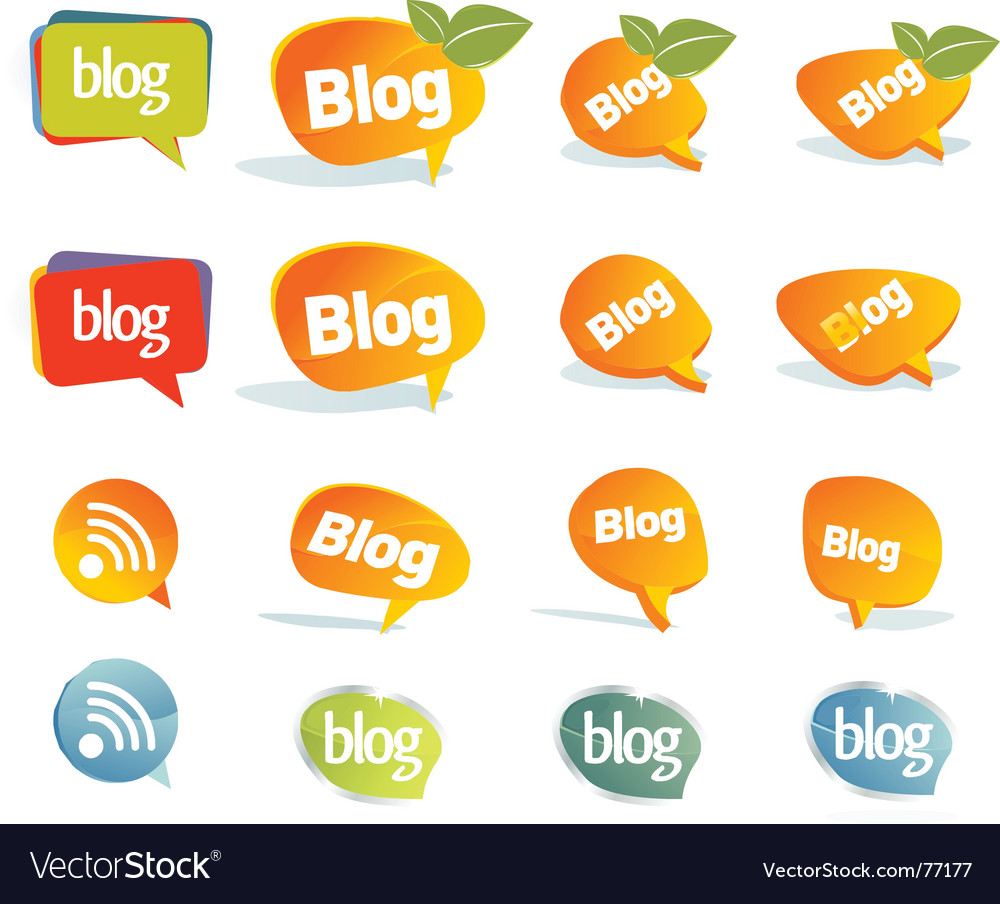 Blog elements Royalty Free Vector Image - VectorStock