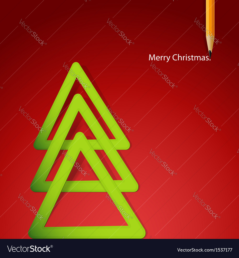 Christmas triangular tree Royalty Free Vector Image