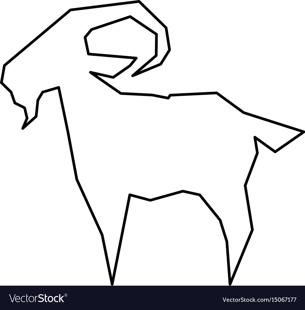 Goat animal symbol Royalty Free Vector Image - VectorStock