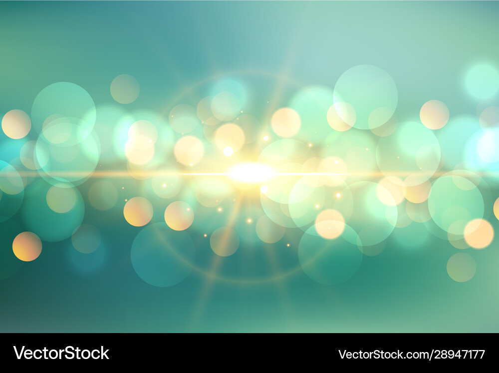 Lovely bokeh with light flare background design Vector Image