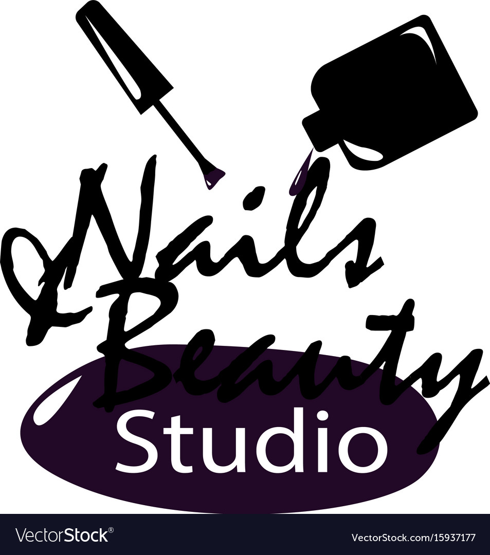 Nail studio logo Royalty Free Vector Image - VectorStock